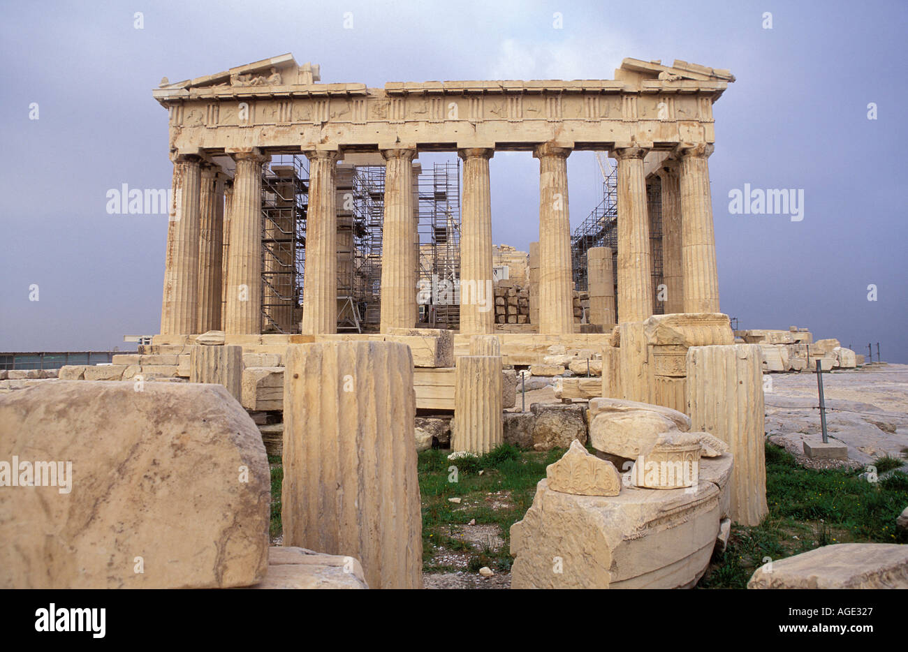 Greece Athens The Parthenon the main temple at the Acropolis meaning ...