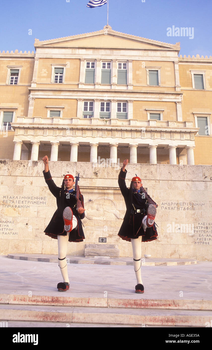 Guards known evzones marching hi-res stock photography and images - Alamy