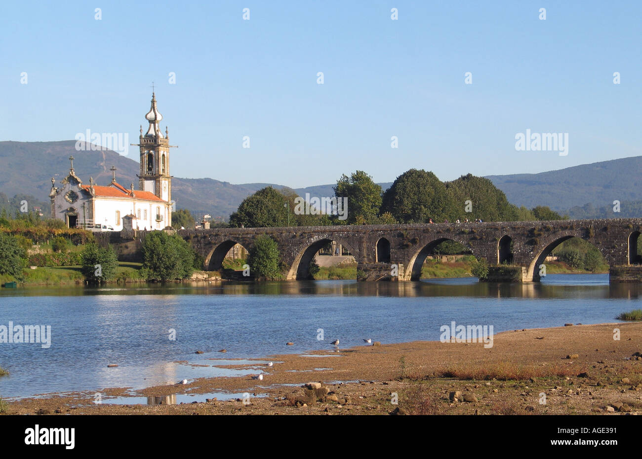 Ponte de Lima North Portugal Medieval Bridge Stock Photo - Alamy