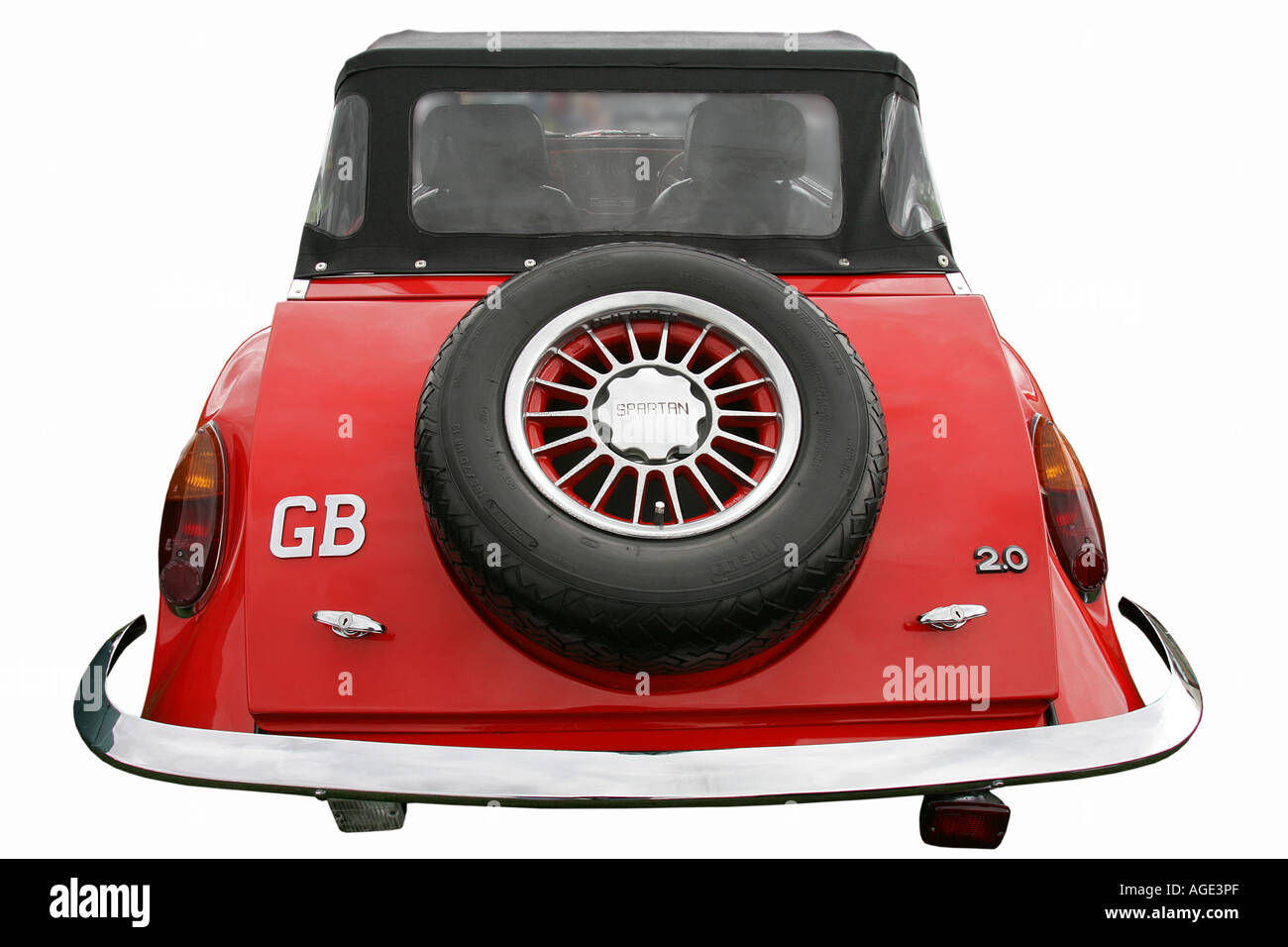 MG Spartan red classic car old history vehicle vintage antipodes symbol ...