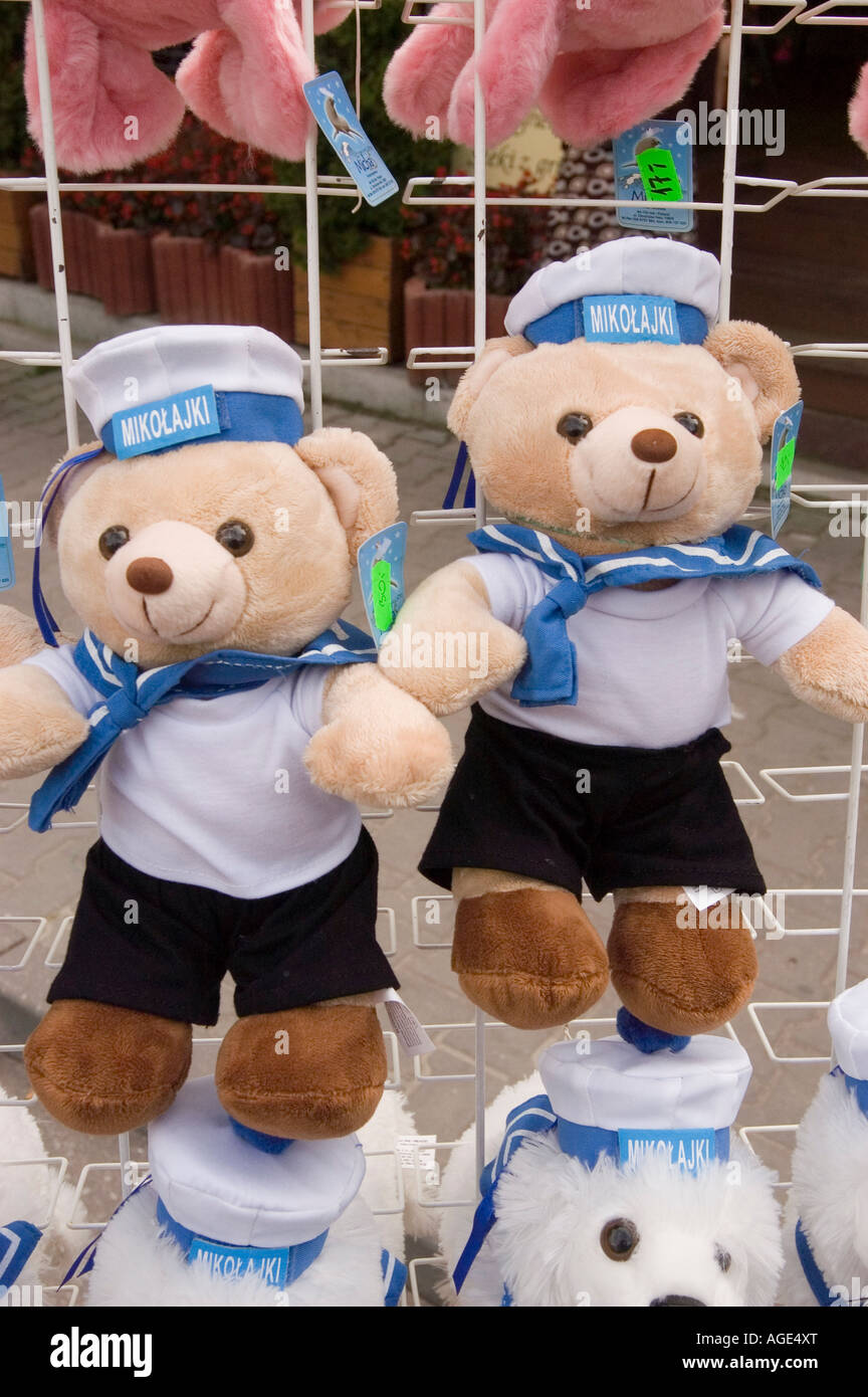 Teddy bears tourist gift from mikolajki tourist resort hi-res stock ...