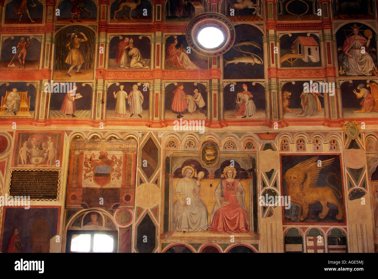 Interior of the Palazzo della Ragione Padua (Padova) Italy Stock Photo ...