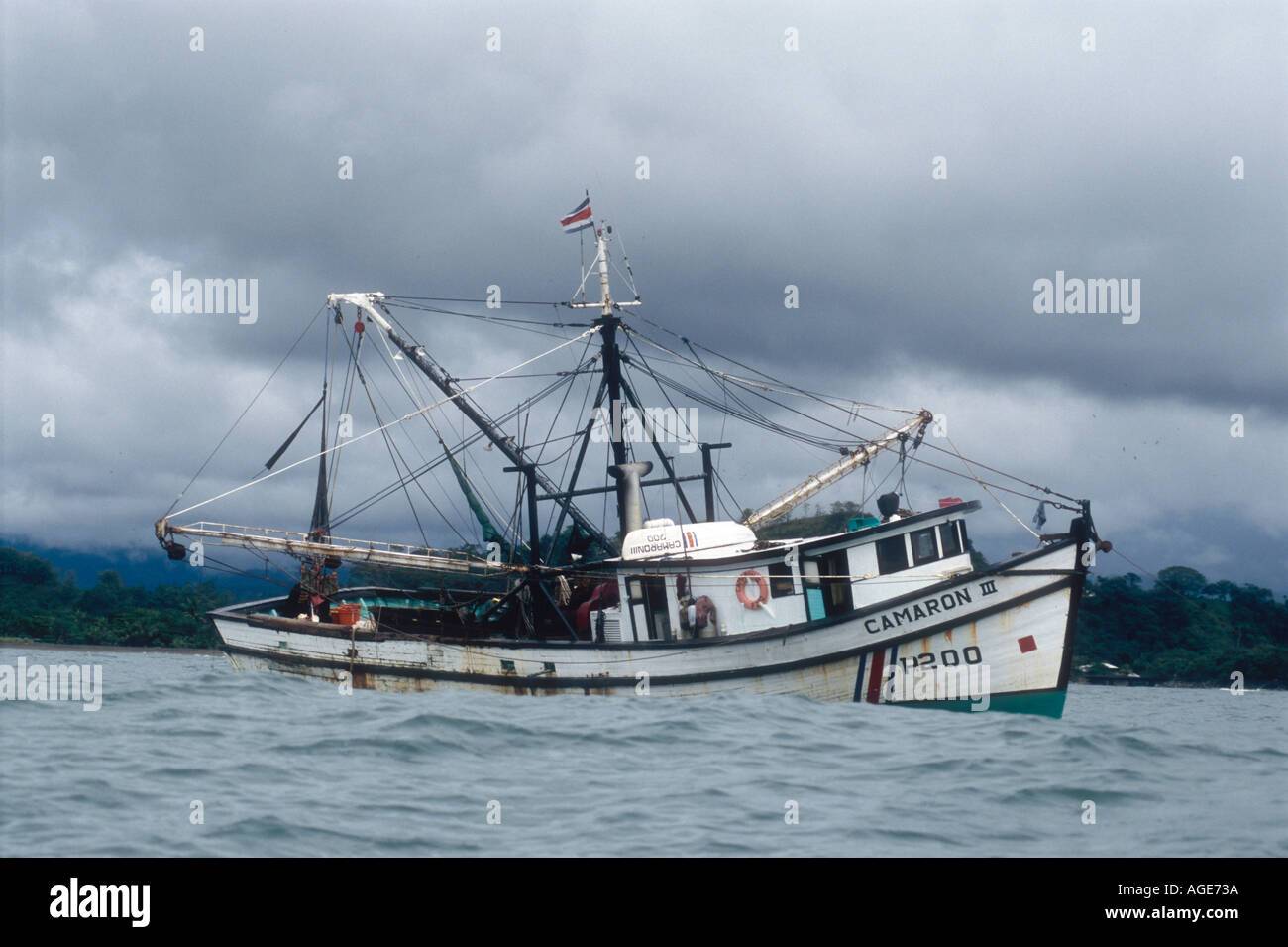 A beam trawler fishing vessel moored off Quepos Puntarenas Costa Rica ...