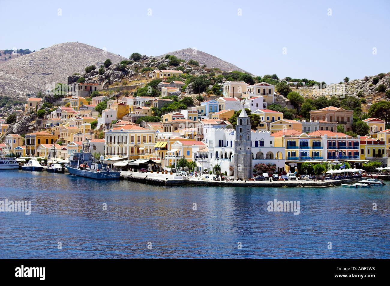 Symi Harbour Island Greece Stock Photo - Alamy