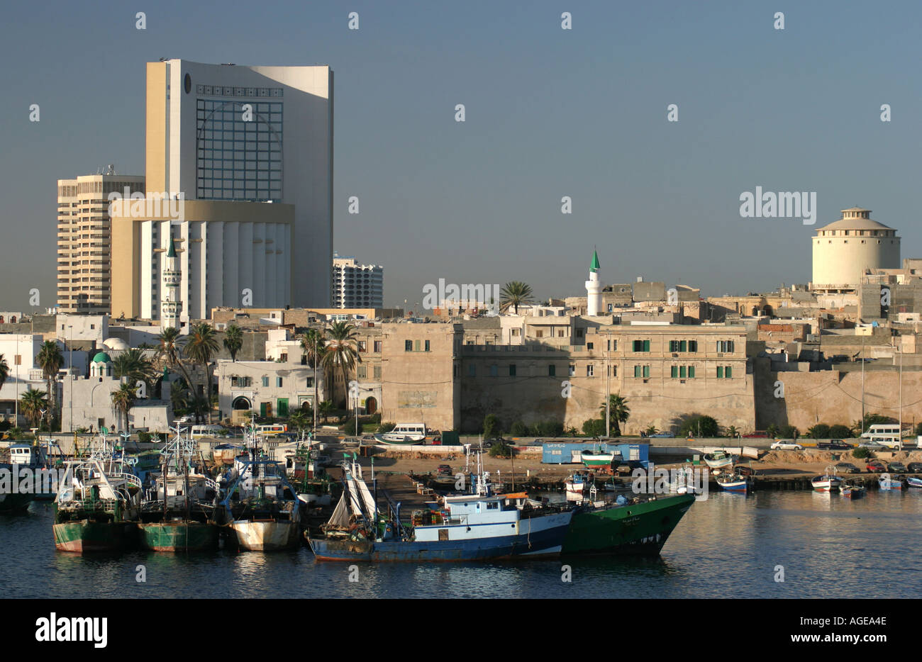 Libya Tripoli City harbour Stock Photo - Alamy
