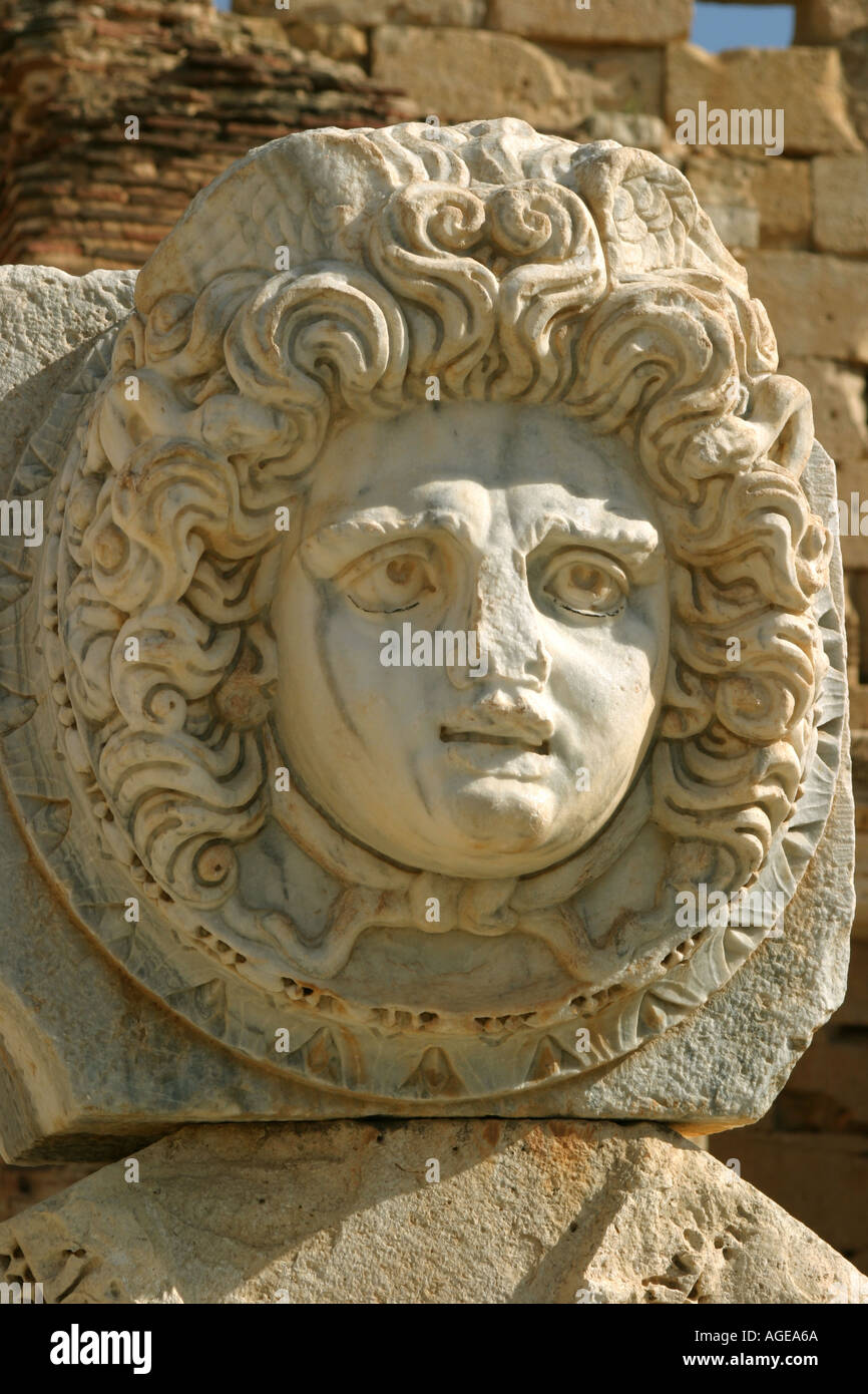 Libya Leptis Magna Medusa Stock Photo - Alamy