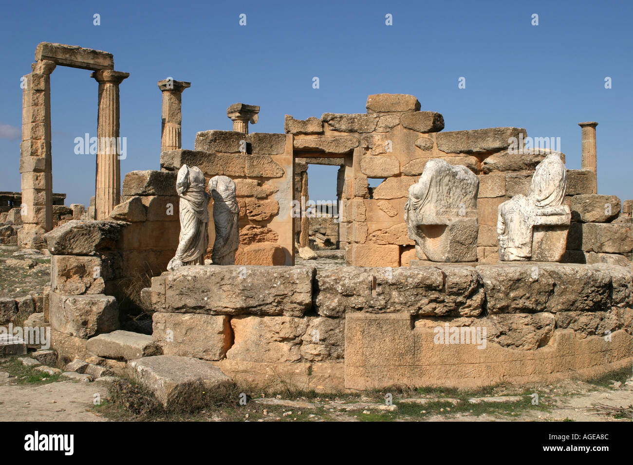 Libya Cyrene Demeter Kore sanctuary Stock Photo - Alamy