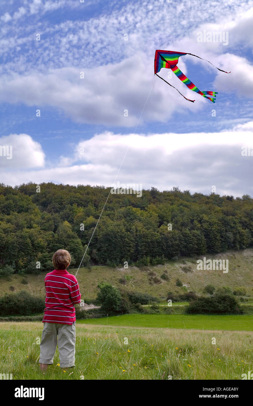 Flying a kite in the countryside hi-res stock photography and images ...