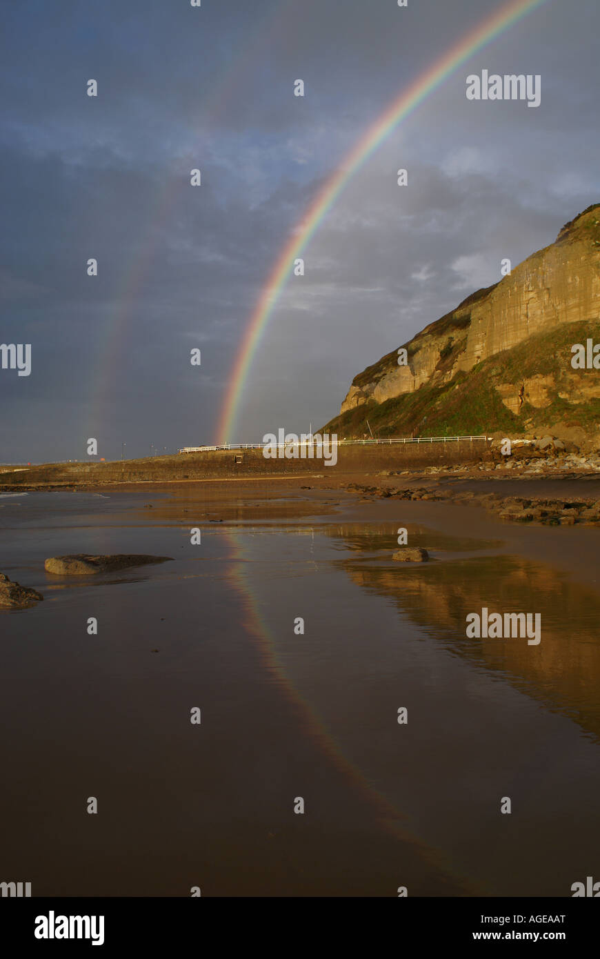 Double rainbow reflection Stock Photo - Alamy
