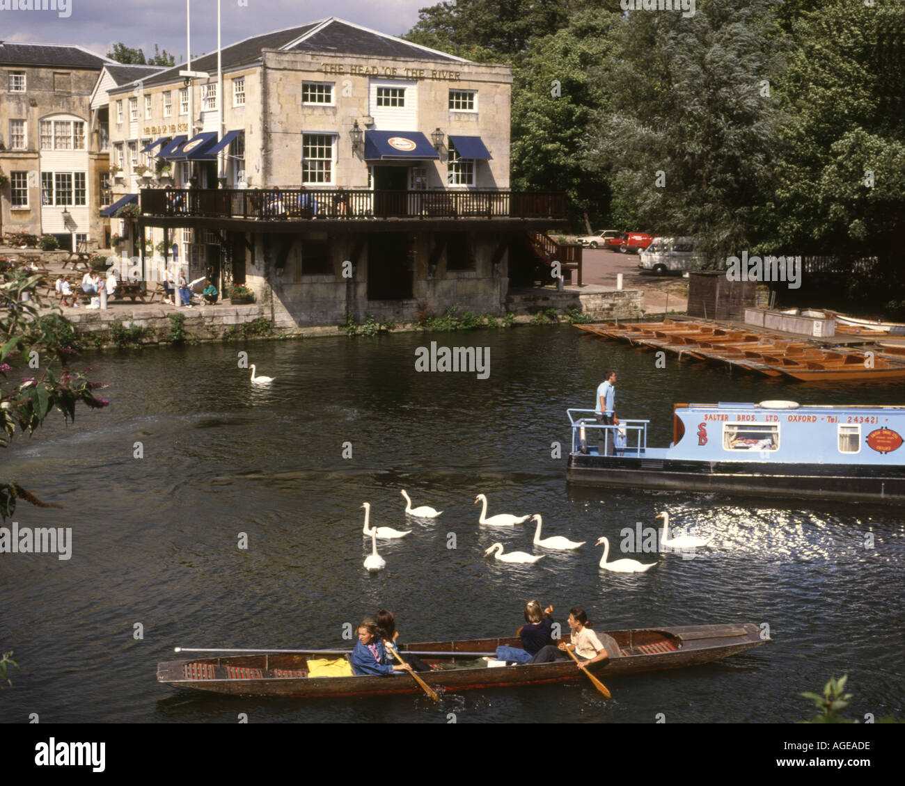 England Oxford Riverside pub Stock Photo - Alamy