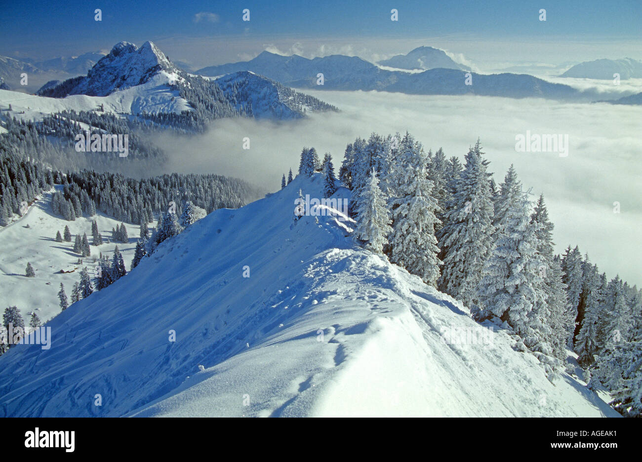 Bavaria - landscape - snow Stock Photo - Alamy