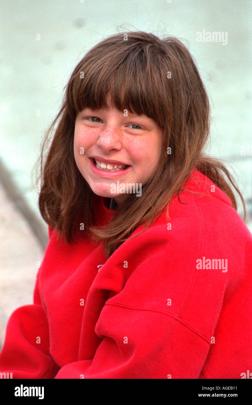 Girl age 12 with big smile at Grand Old Day celebration. St Paul ...