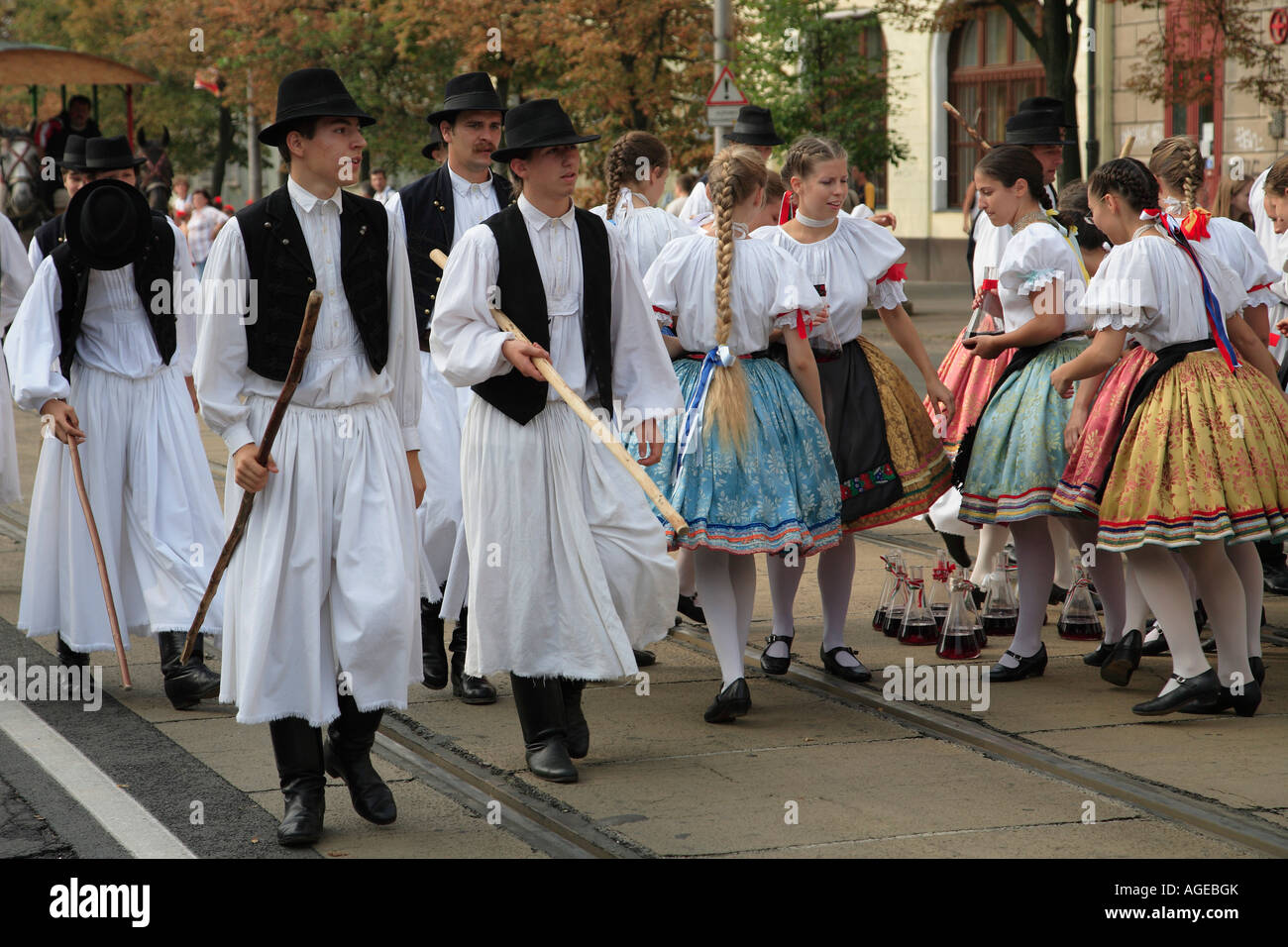 Hungary Debrecen Floral Carnival festival folklore people Stock Photo ...