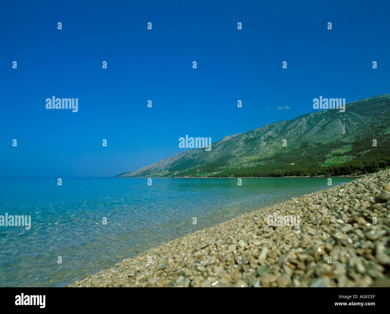 Croatia Brac Island Zlatni Rat Golden Cape Beach near Bol Stock Photo ...
