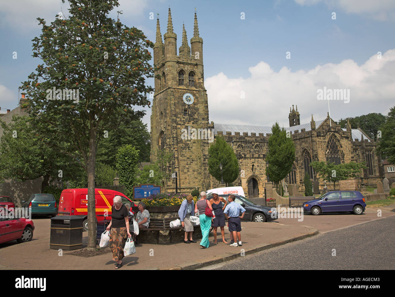Tideswell church and village Peak District national park Derbyshire ...