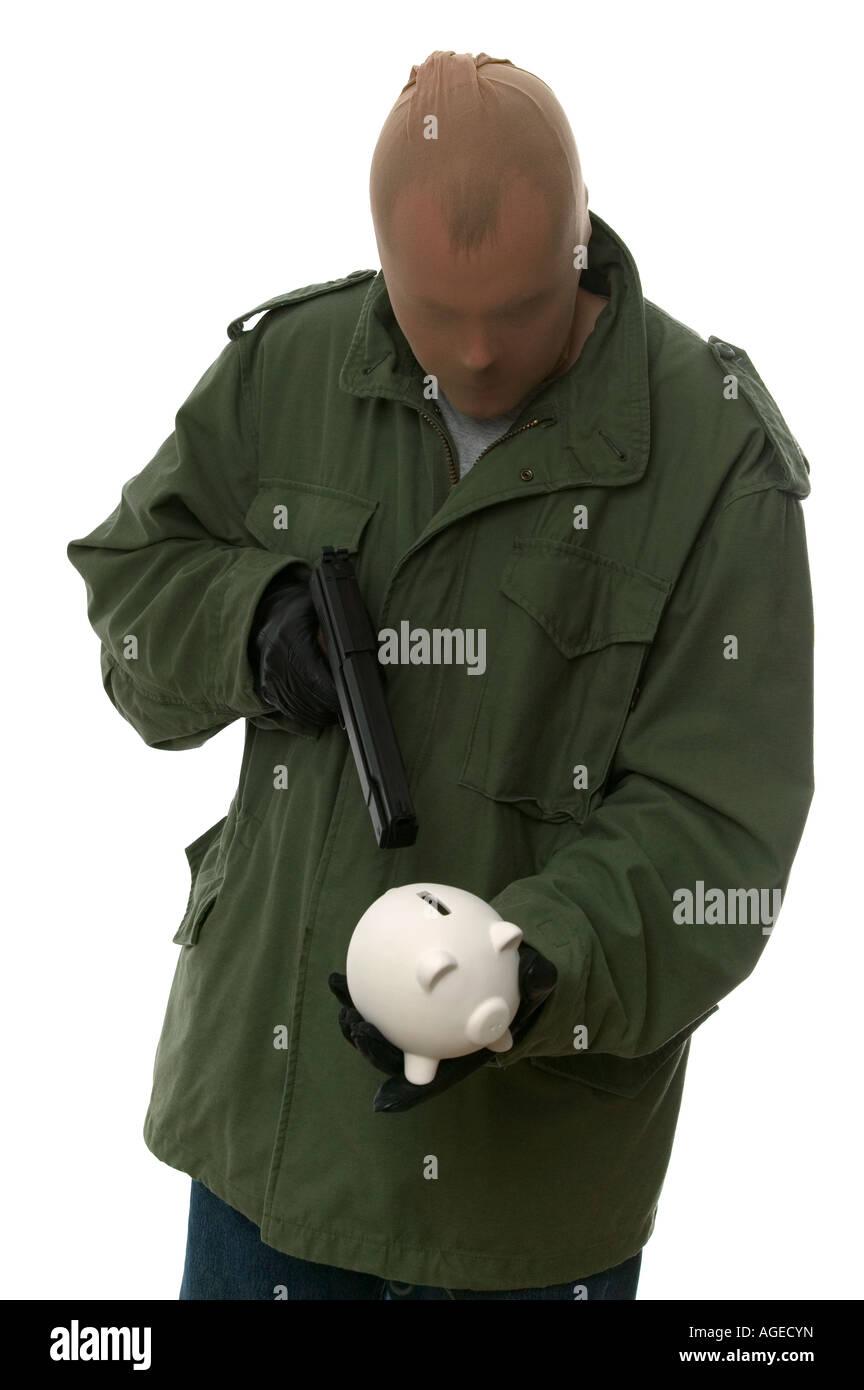 Bank robbery gun hi-res stock photography and images - Alamy