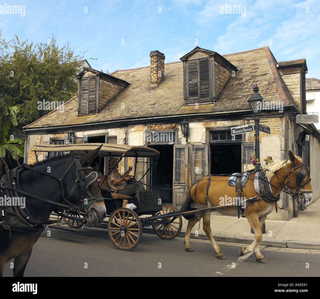 The historic Blacksmith building on Bourbon Street New Orleans, USA ...