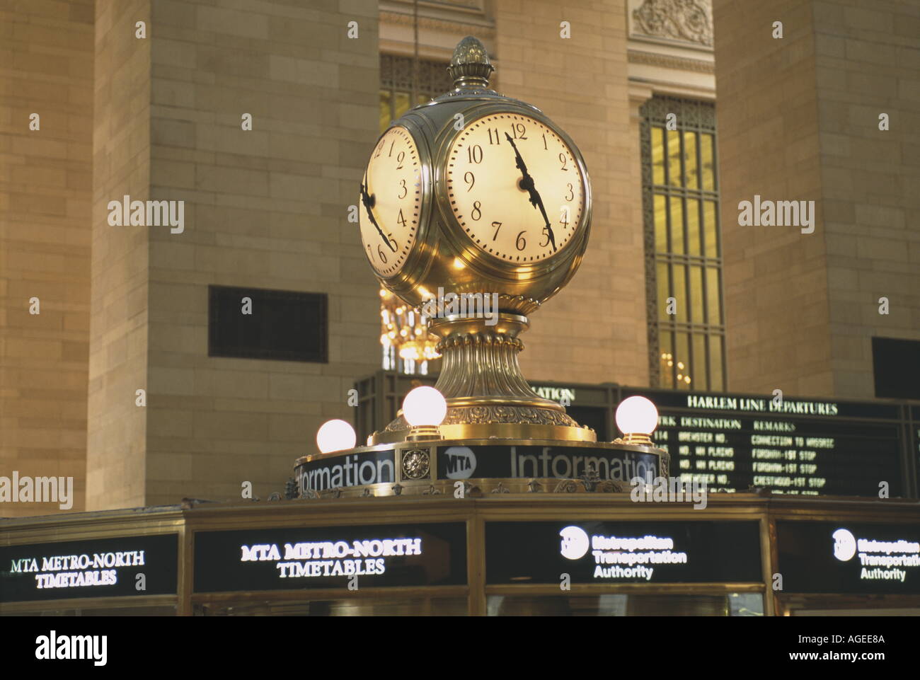 Grand Central Station Hall clock Midtown Manhattan New York USA Stock ...