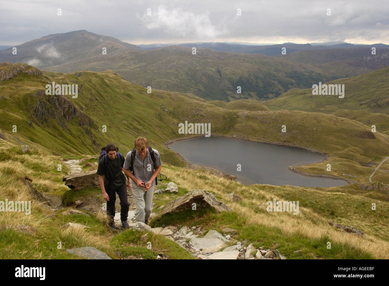 Walking up the PYG track route to Snowdon via Crib Goch Snowdonia ...