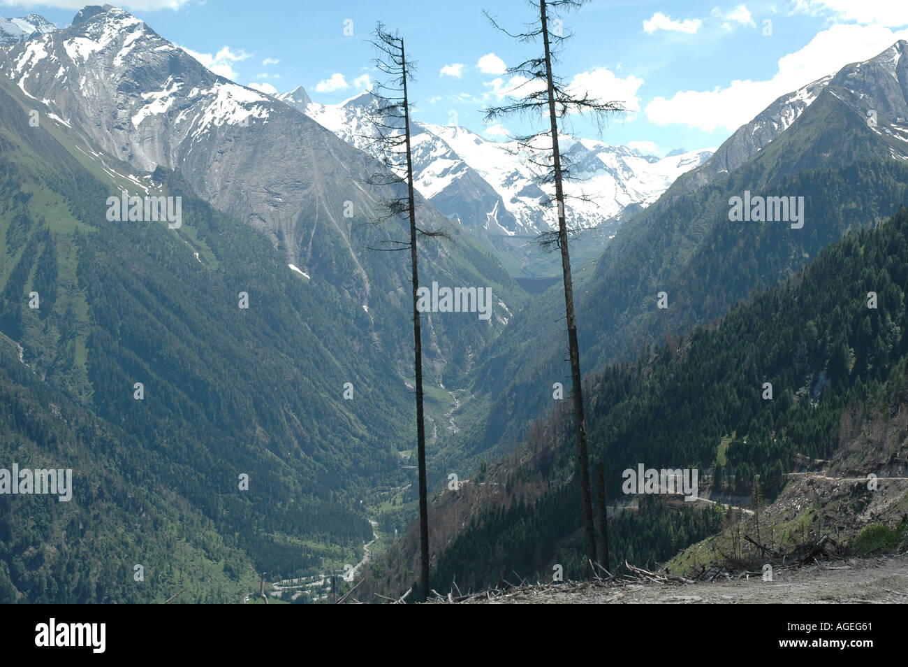 Alpine mountains and valley s Kaprun Austria Stock Photo - Alamy