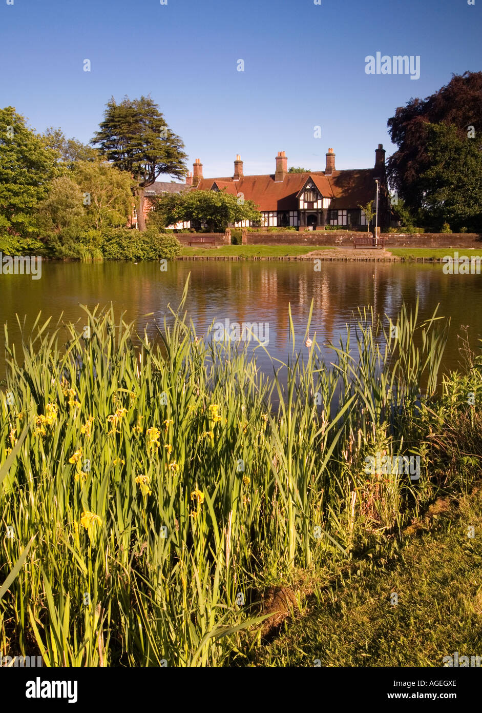 The Pit and Dixon Cottages in Summer Christleton Cheshire, England, UK ...