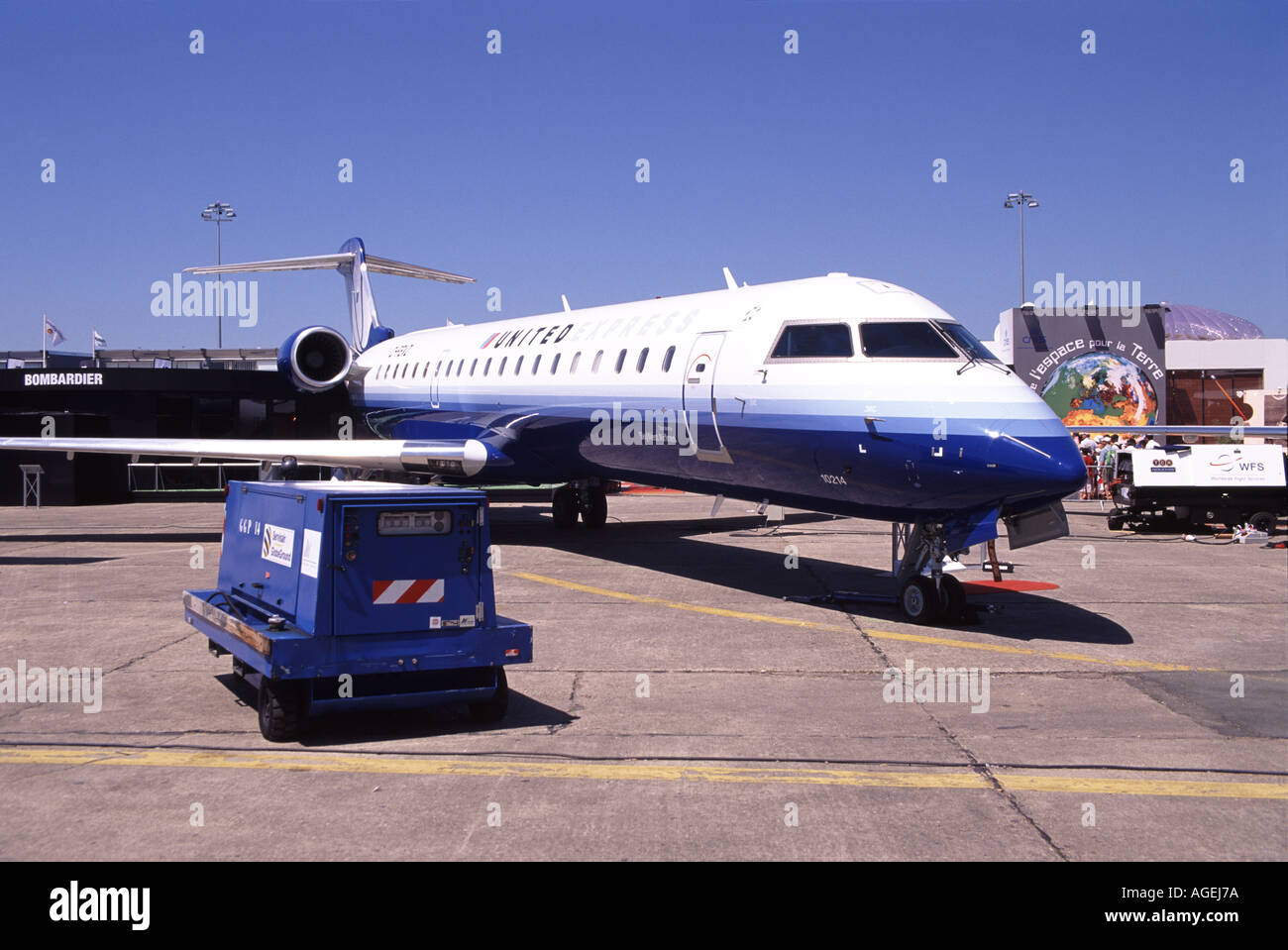 Canadair CRJ700 Regional Jet operated by United Express on diplay at ...