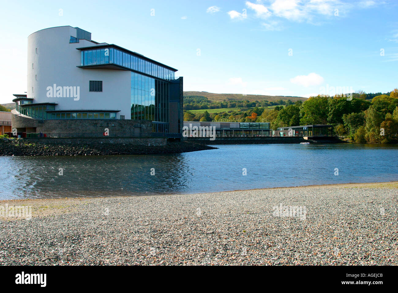 Drumkinnon tower Loch Lomond Shores leisure park Scotland Stock Photo ...