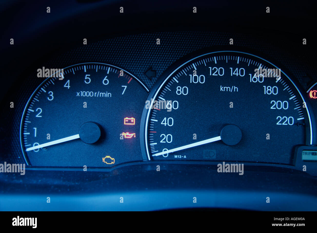 led red car display speed light drive number close up speedometer get ...