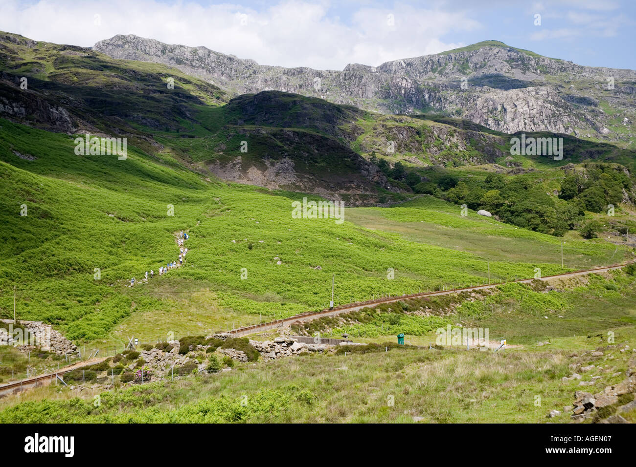 Group of walkers in Snowdonia Stock Photo - Alamy