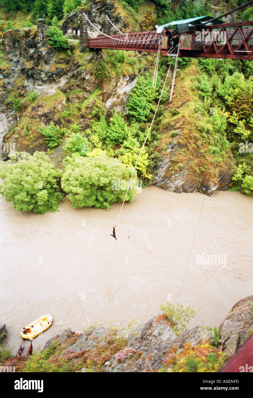 Man jumping bungy jump from the world s first byngy site A J Hackett ...