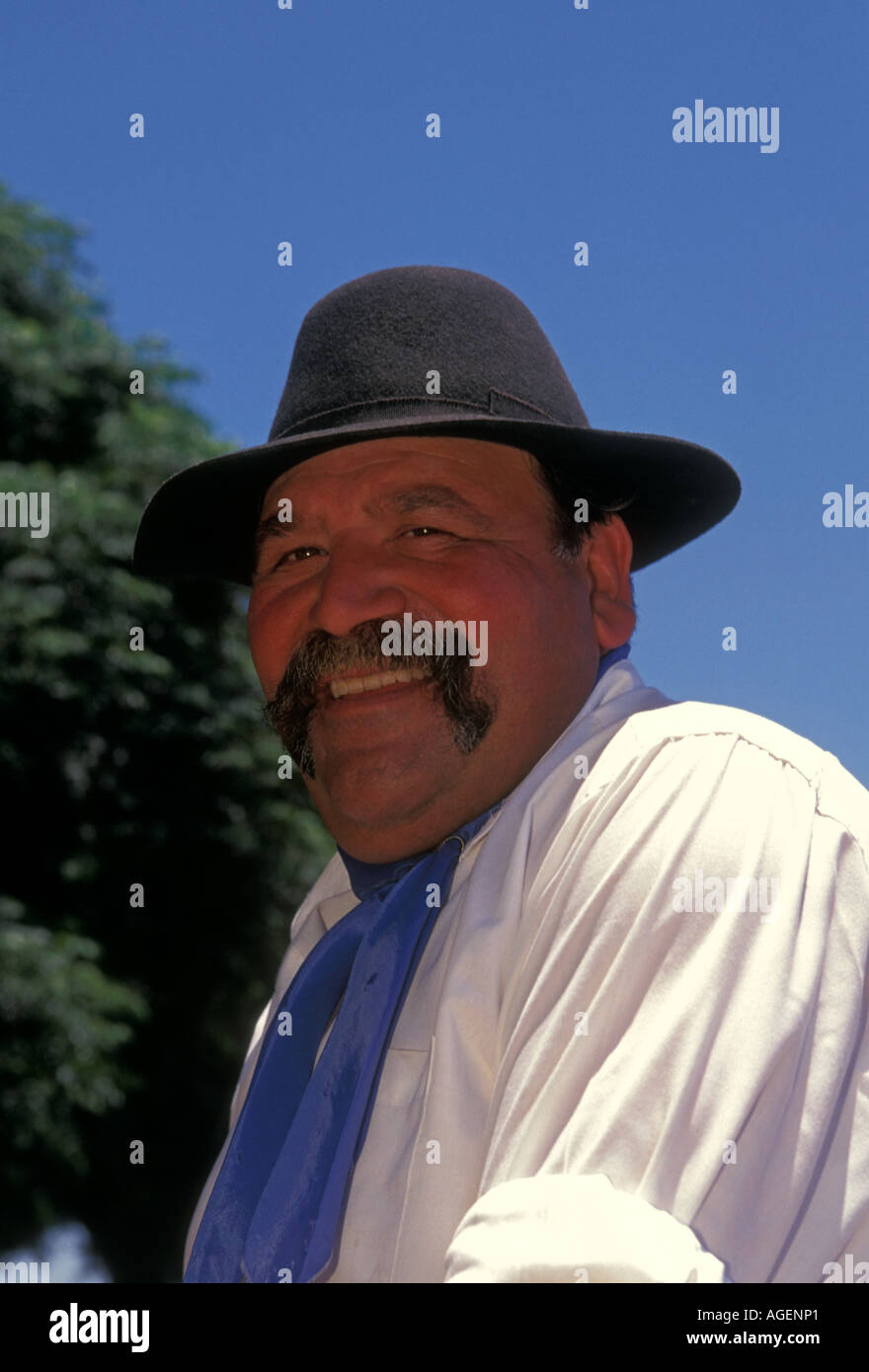 1, one, Argentine man, gaucho, eye contact, front view, portrait ...