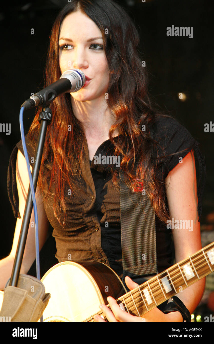 Slovak rock music singer Zuzana Smatanova live Stock Photo - Alamy