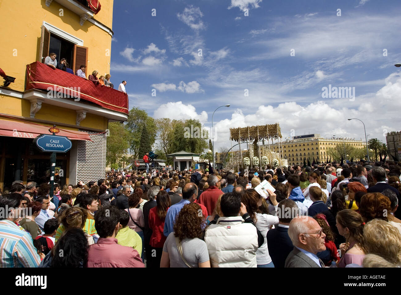 The Macarena Virgin at end of her Holy Week procession Stock Photo - Alamy