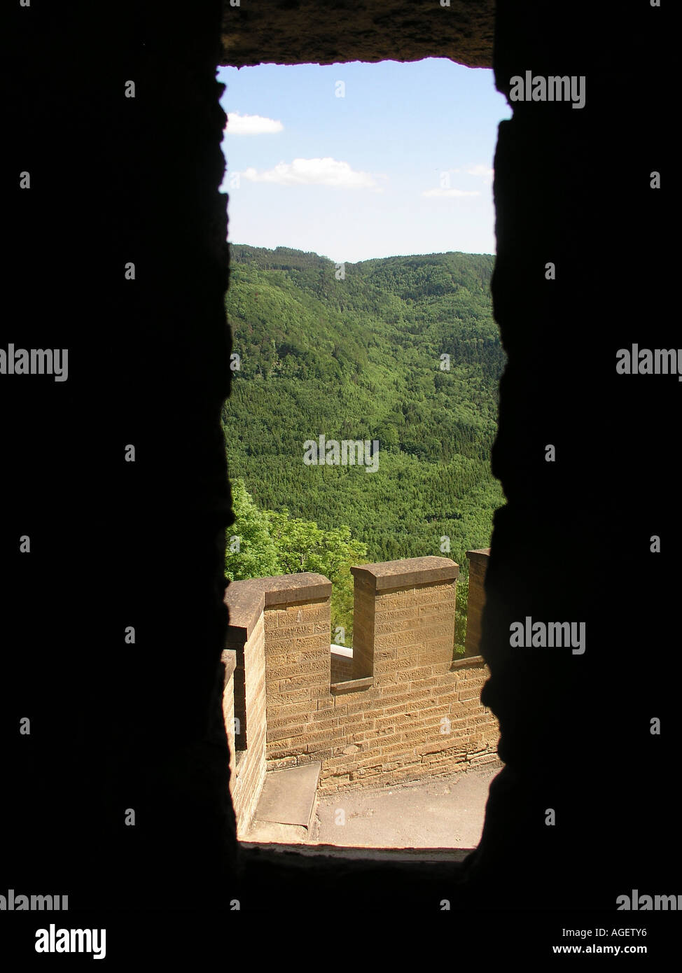 Castle wall with view hi-res stock photography and images - Alamy