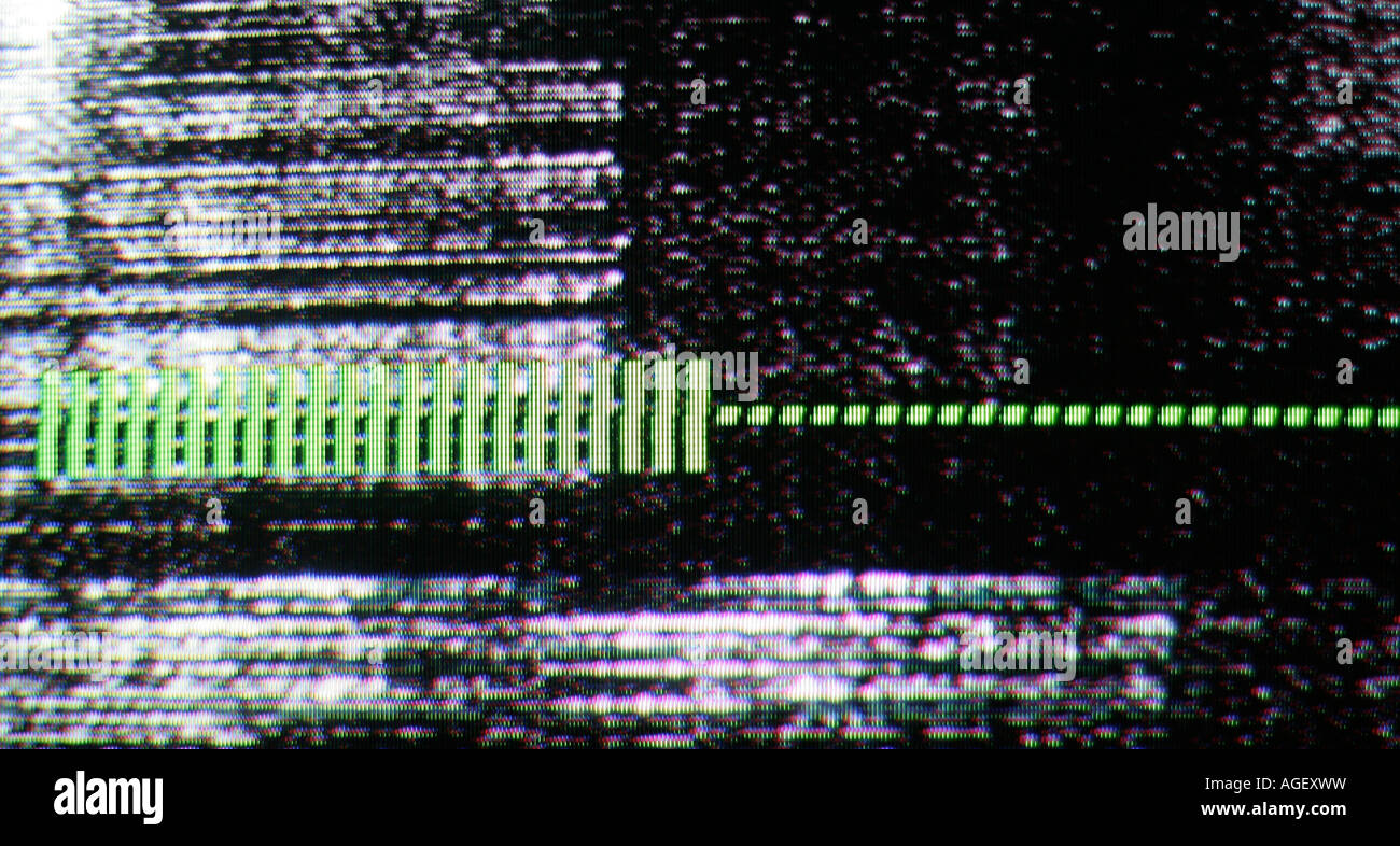 televison volume graphic on untuned channel Stock Photo - Alamy