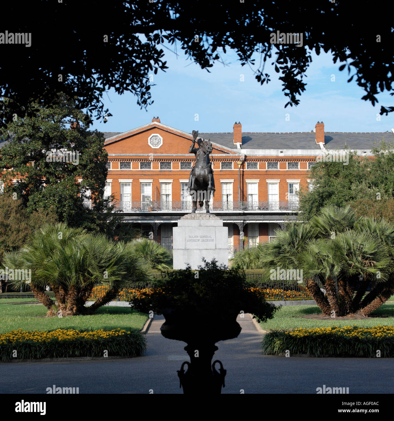 Pontalba Buildings and Jackson Square - New Orleans - USA Stock Photo ...