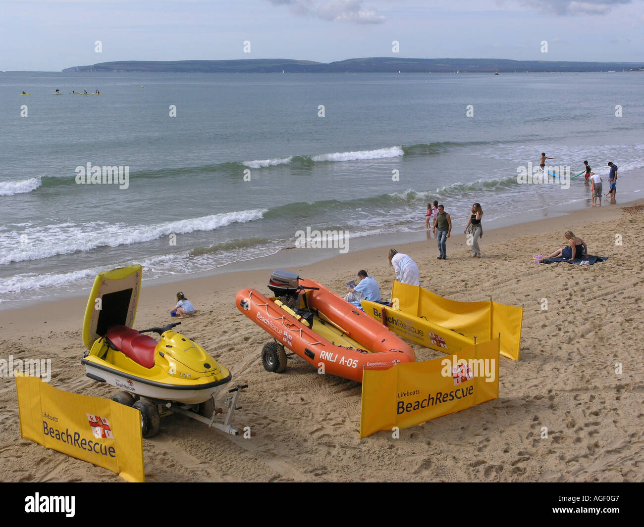 bournemouth lifeguard equipment seaside town summer in dorset southern ...