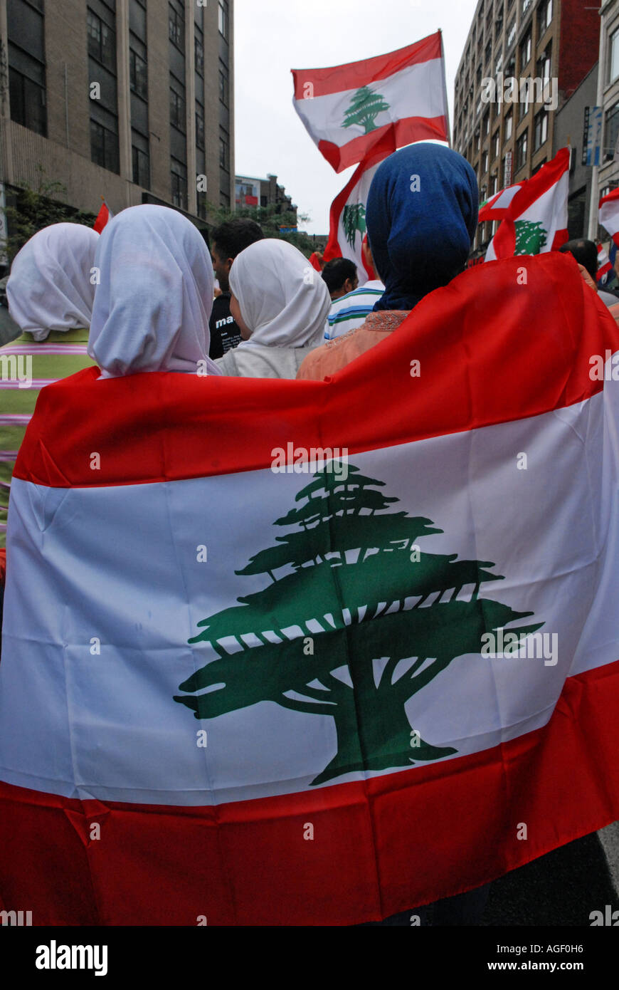 Demonstration against the attack of Israel on Lebanon Montreal Quebec ...