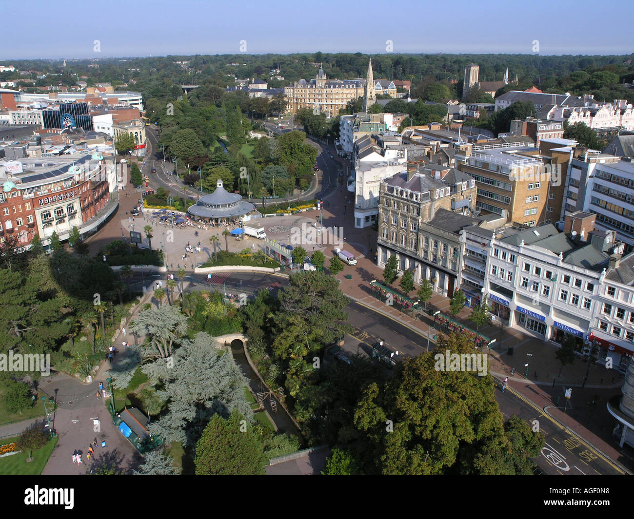 bournemouth eye views seaside town summer in dorset southern england uk ...