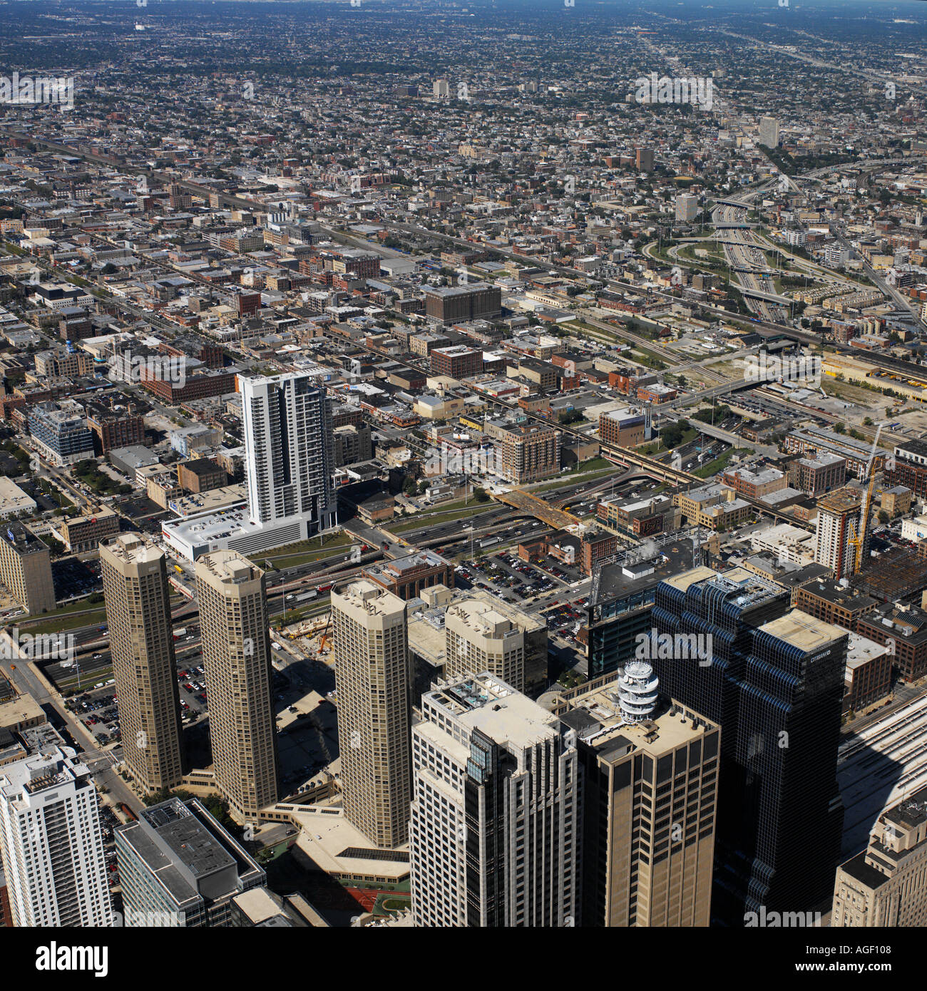 Aerial view of Chicago Illinois USA Stock Photo - Alamy