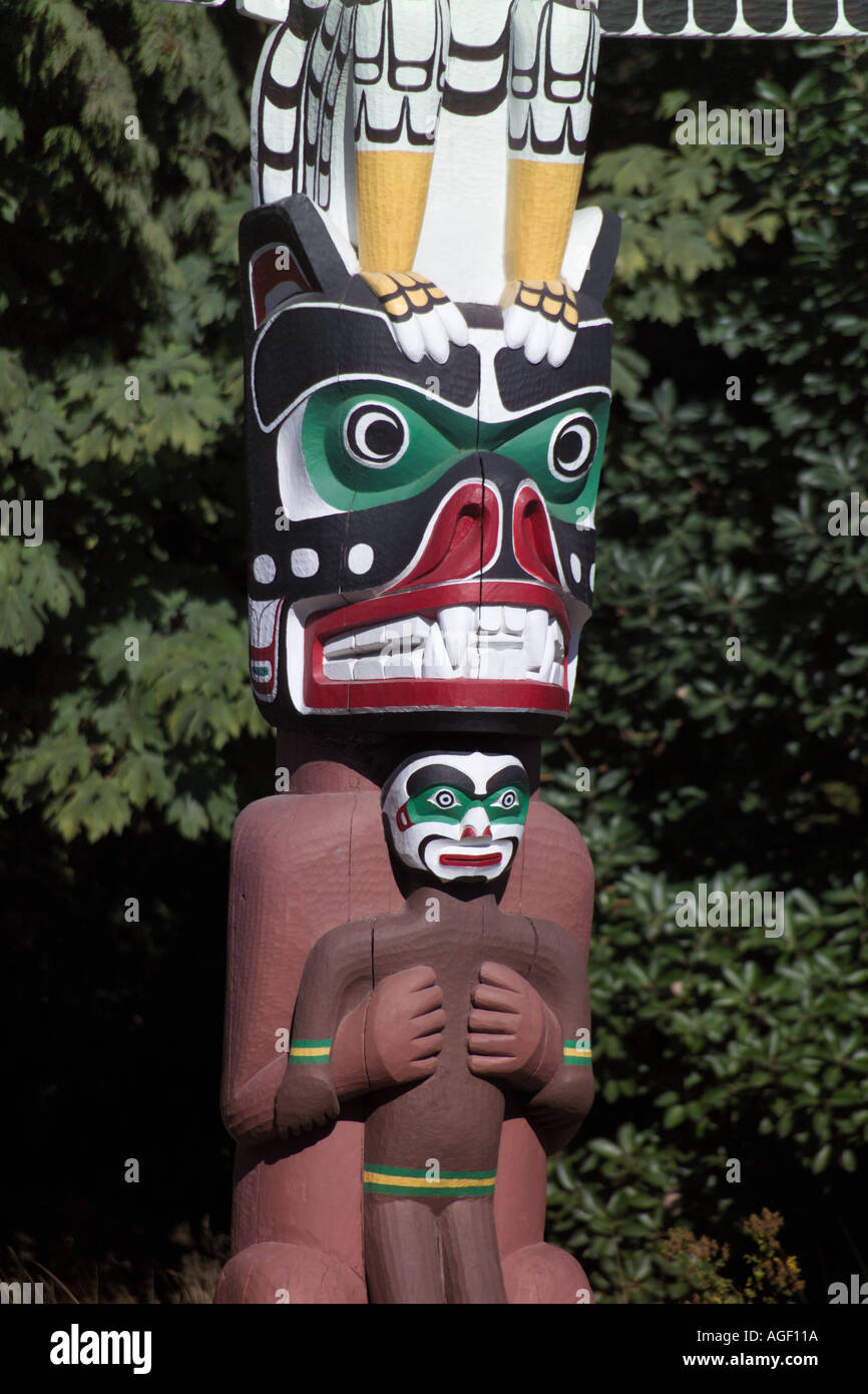 Canadian Totem Pole - Vancouver, Canada Stock Photo - Alamy