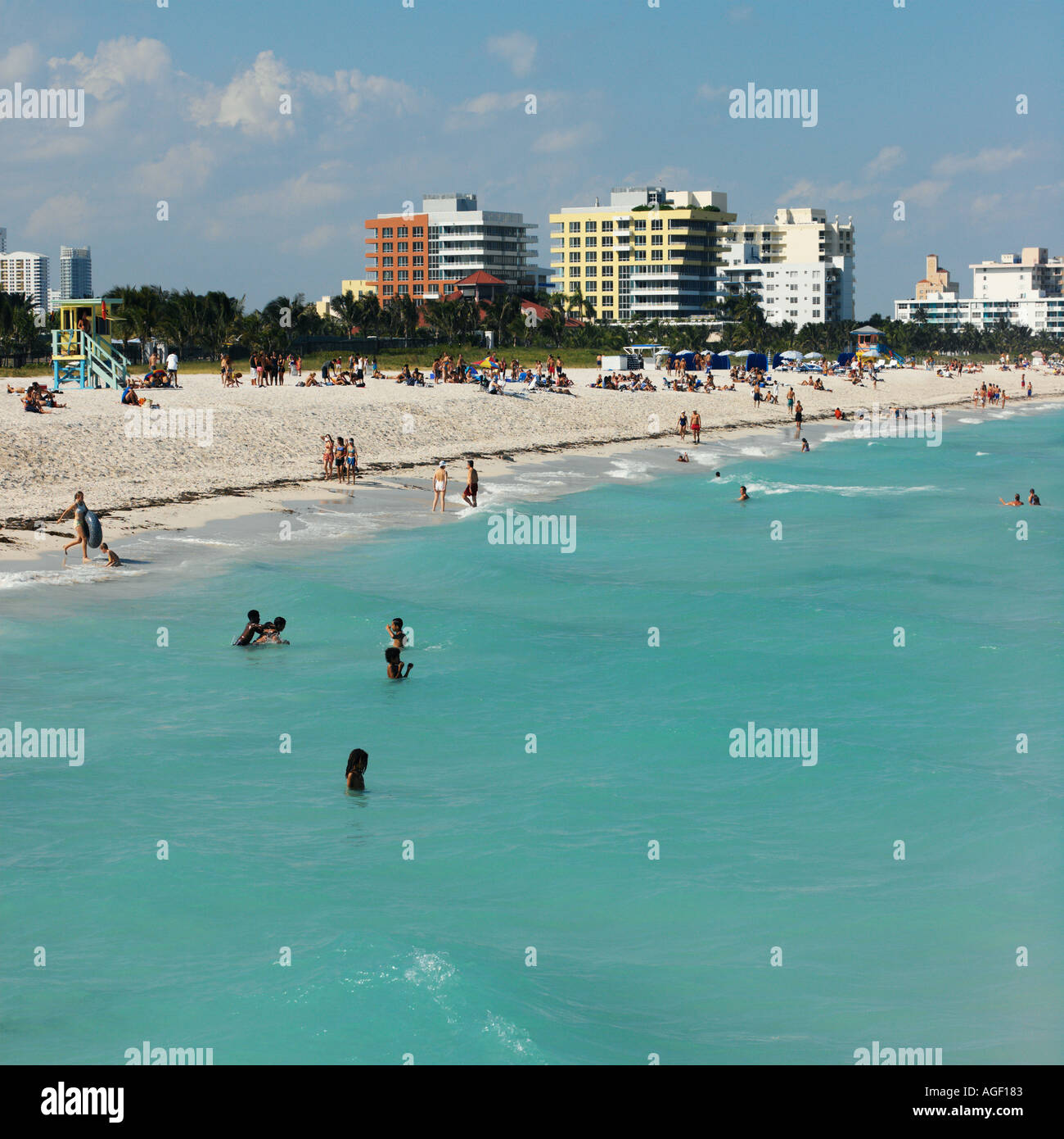 South Beach at Miami Beach Florida USA Stock Photo - Alamy