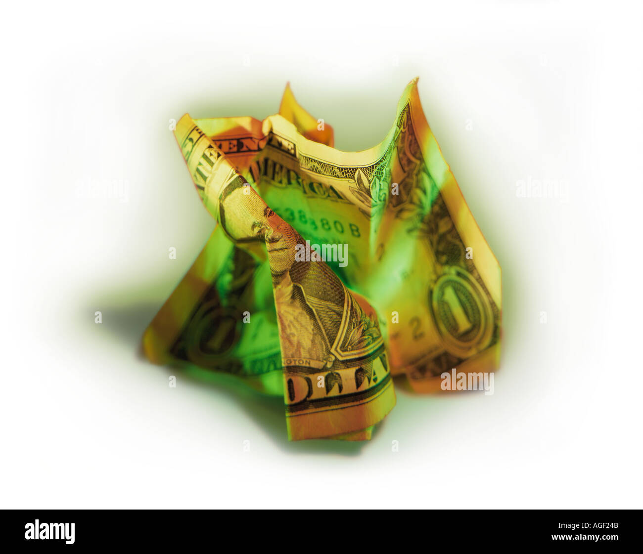Crumpled Dollar Bill Stock Photo - Alamy
