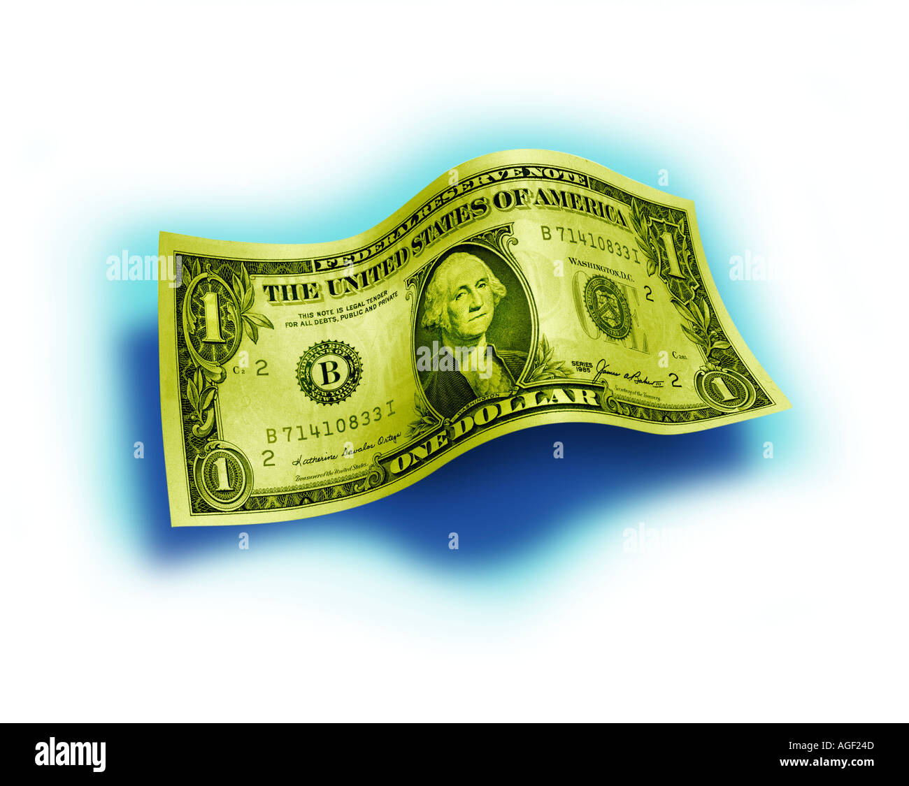 Floating US Dollar bill Stock Photo - Alamy