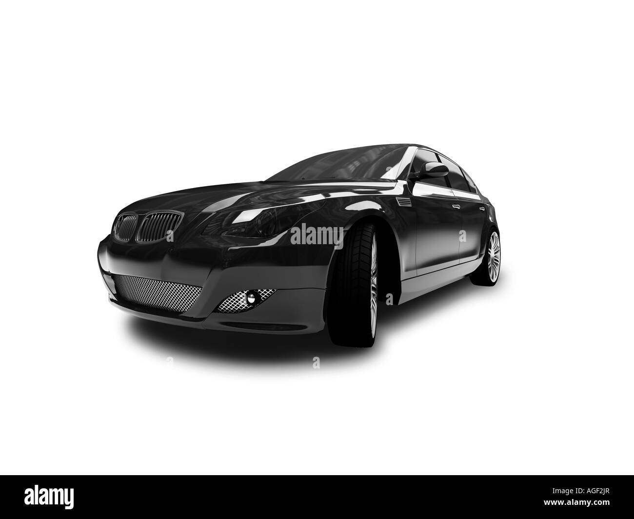 isolated black car front view Stock Photo - Alamy