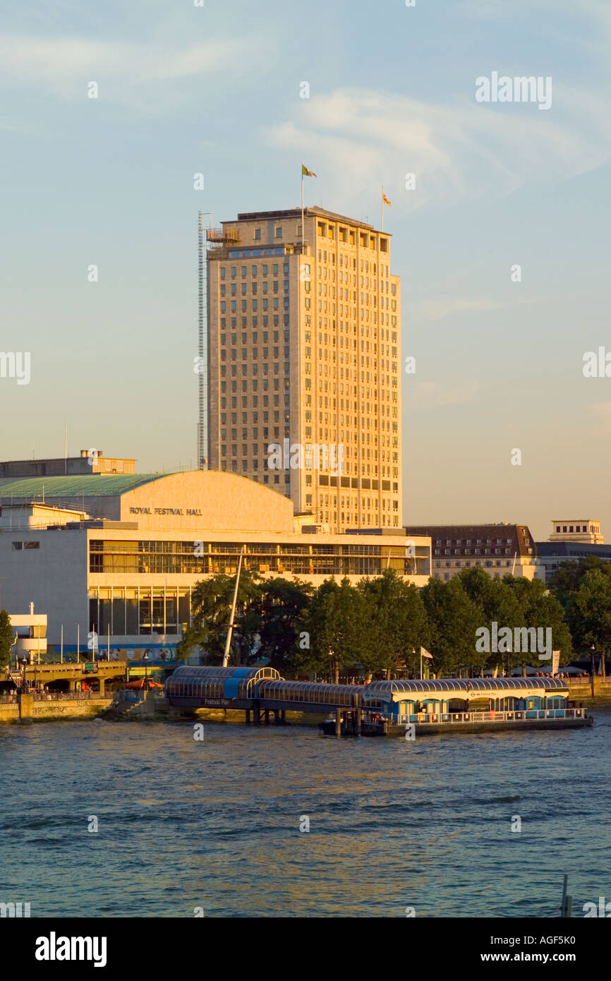 Shell building and the Royal festival Hall from Waterloo dridge Stock ...