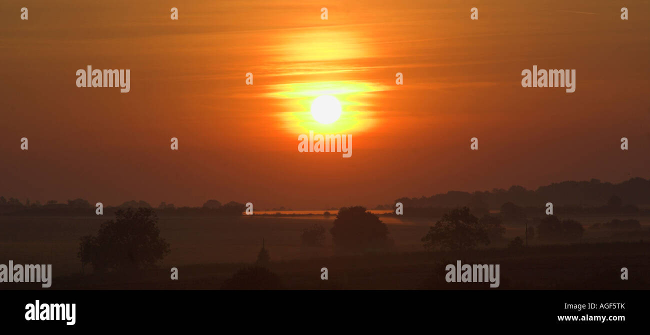Sunrise in Cockfield Suffolk Stock Photo - Alamy