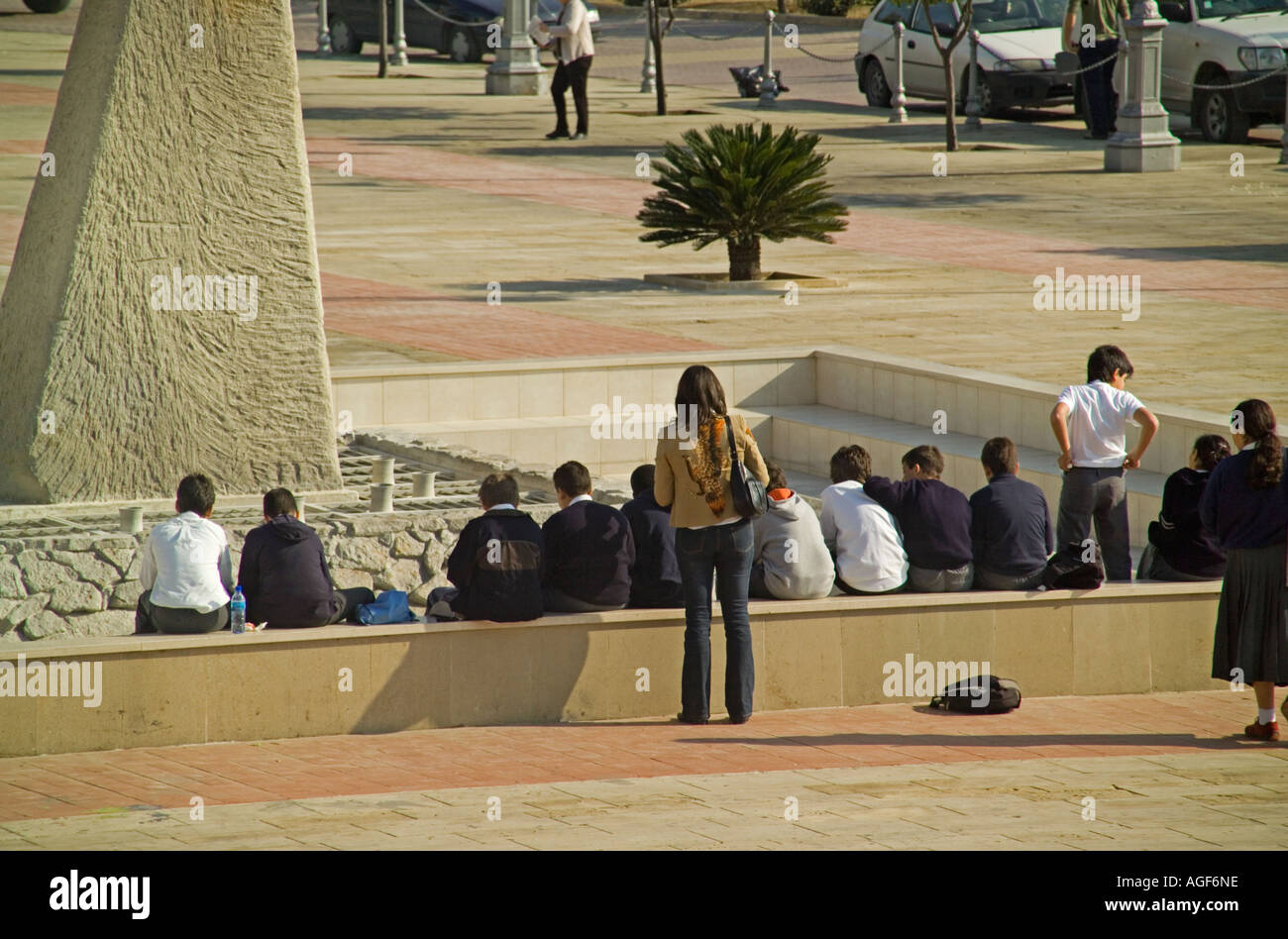 kids on school outing Stock Photo - Alamy