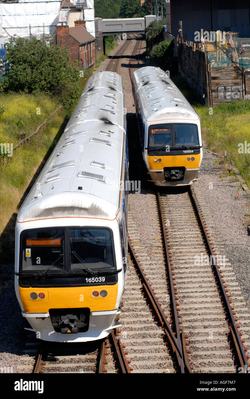 Commuter trains in North London Stock Photo - Alamy