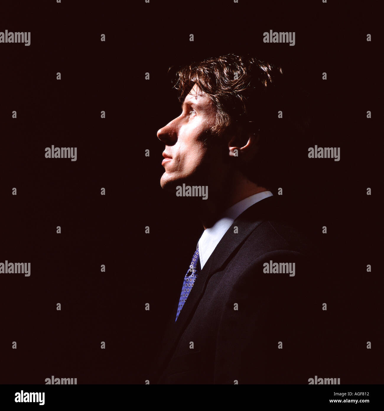 Profile of a man Stock Photo - Alamy